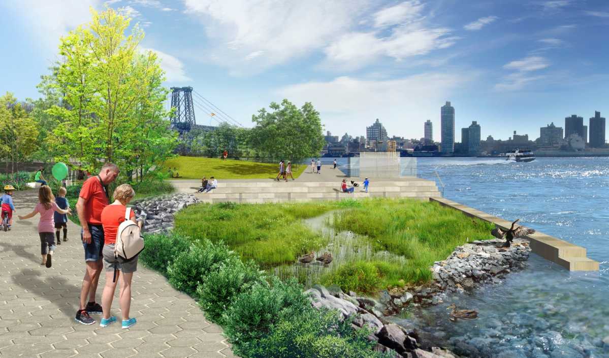 Pier 42 design proposal features lawns, playground, inlet | amNewYork