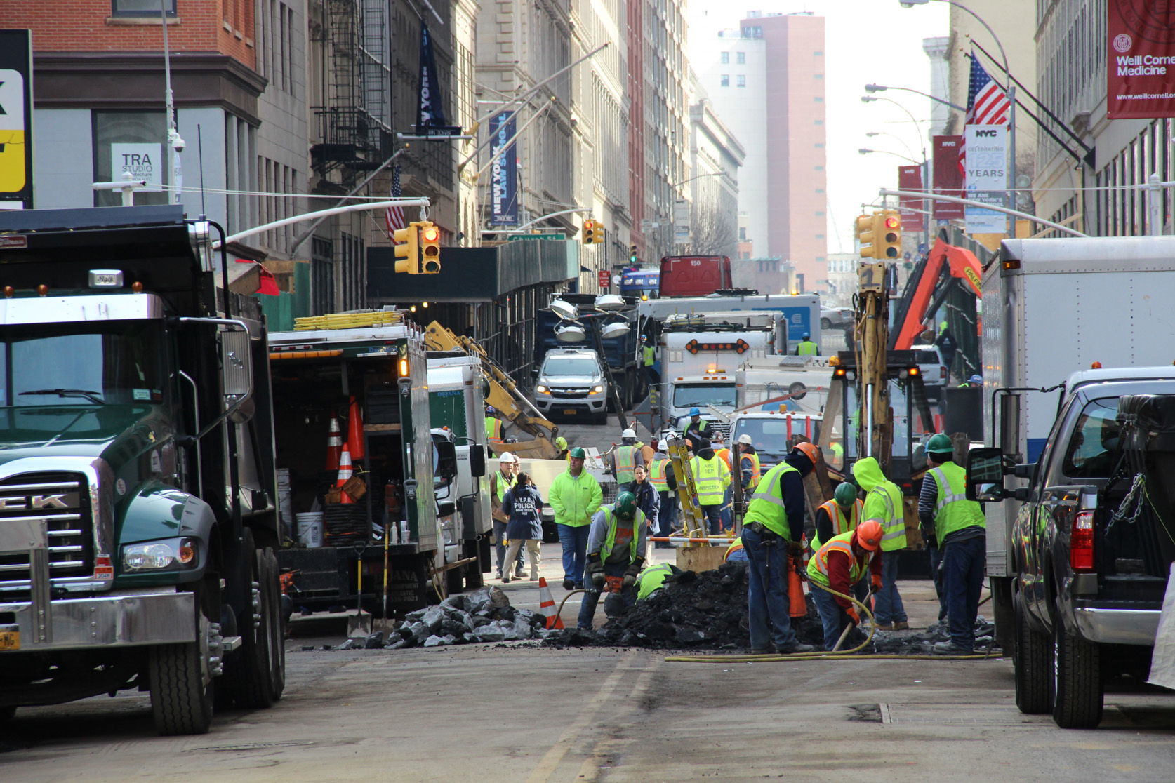 Worth St. rip up: Street scarred by crane wreck braces for construction ...