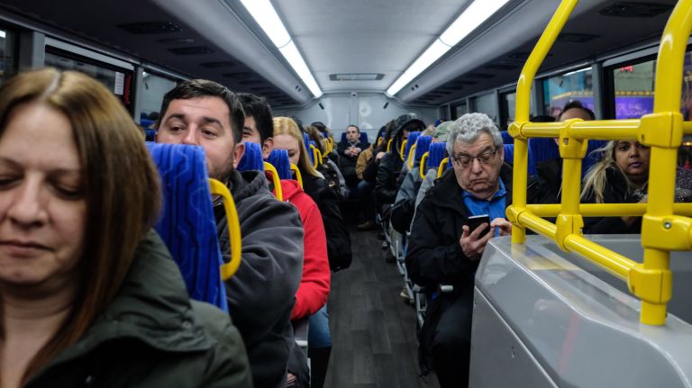 MTA’s double-decker bus makes first trip to Staten Island with excited ...