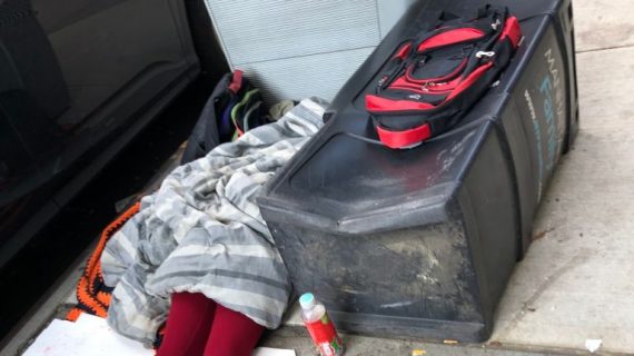 Homeless student leaves new backpack for person sleeping on midtown ...