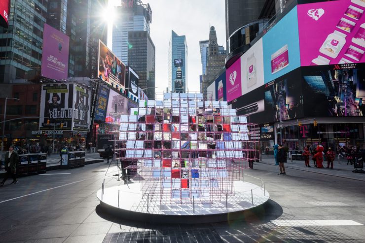 New art display comes to Times Square ahead of Valentine’s Day ...