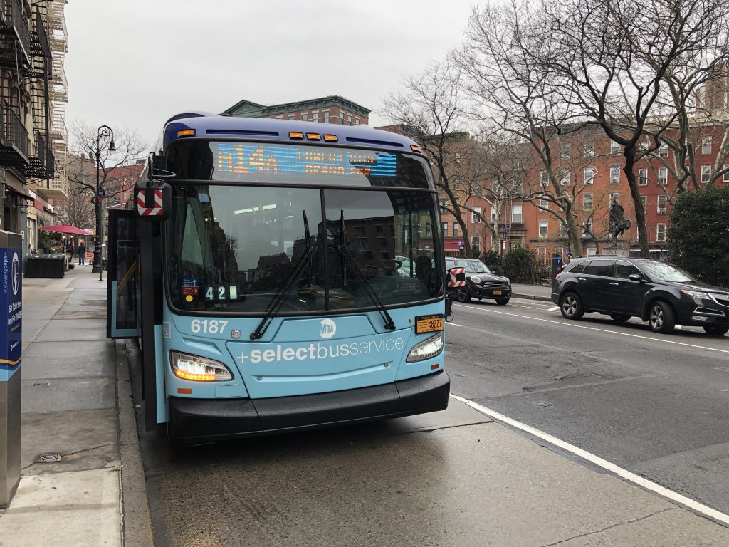 Speaker Corey Johnson unveils MTA bus countdown clock in West Village ...