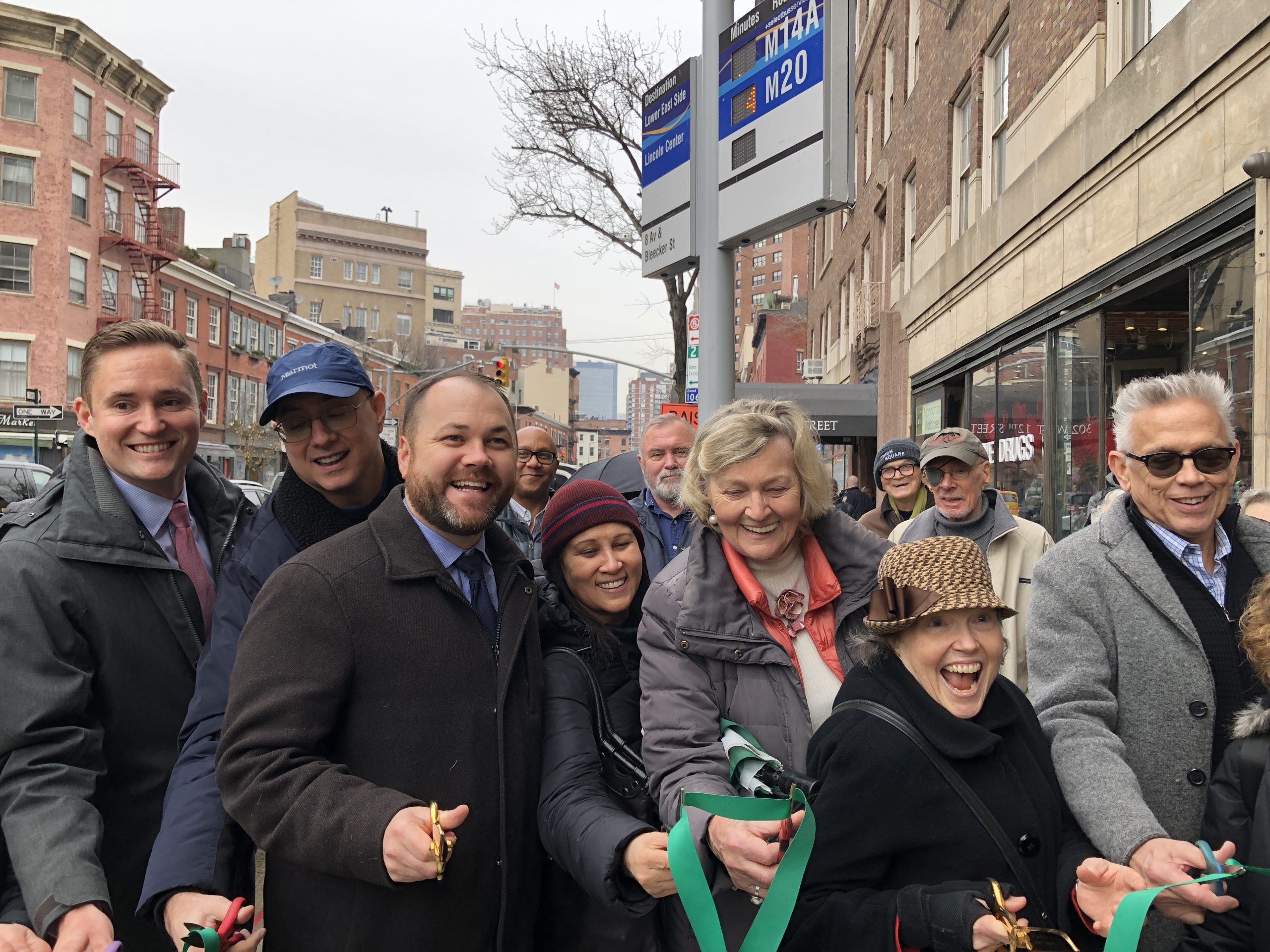 Speaker Corey Johnson unveils MTA bus countdown clock in West Village ...