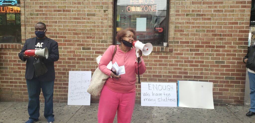 Residents of the Bronx rally against homeless shelters in the area ...