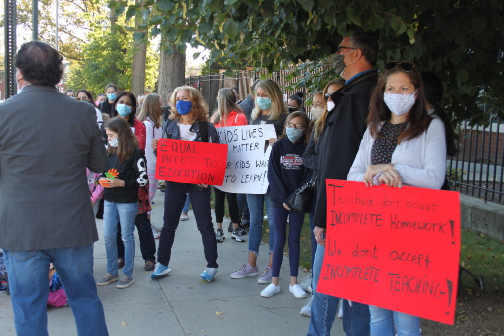 Queens parents protest outside of Middle Village school over lack of ...