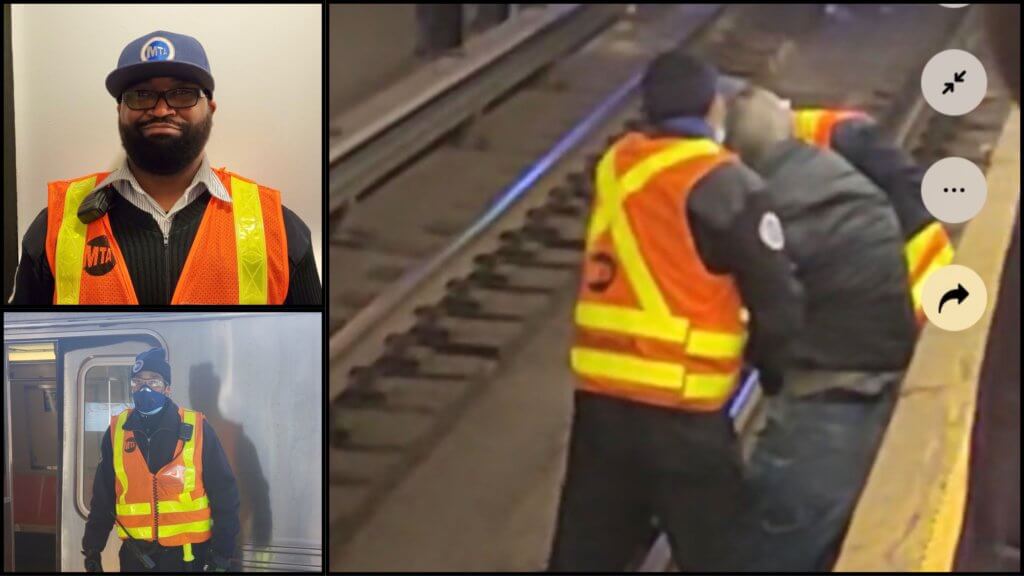 MTA train crew hailed for rescuing man from tracks at Manhattan station ...