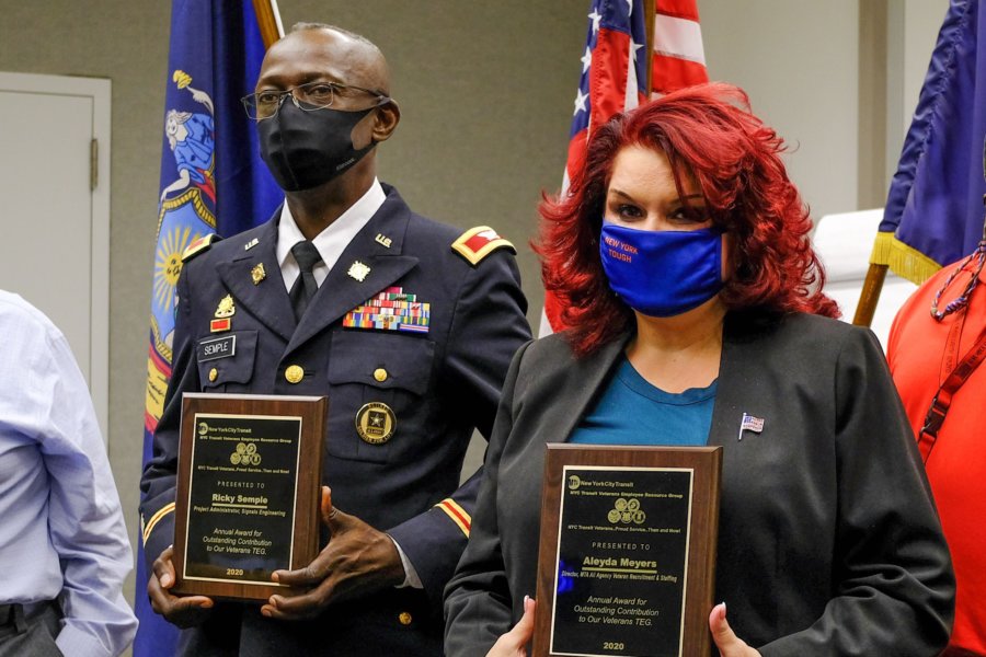 MTA salutes their employees who served at early Veterans Day ceremony ...