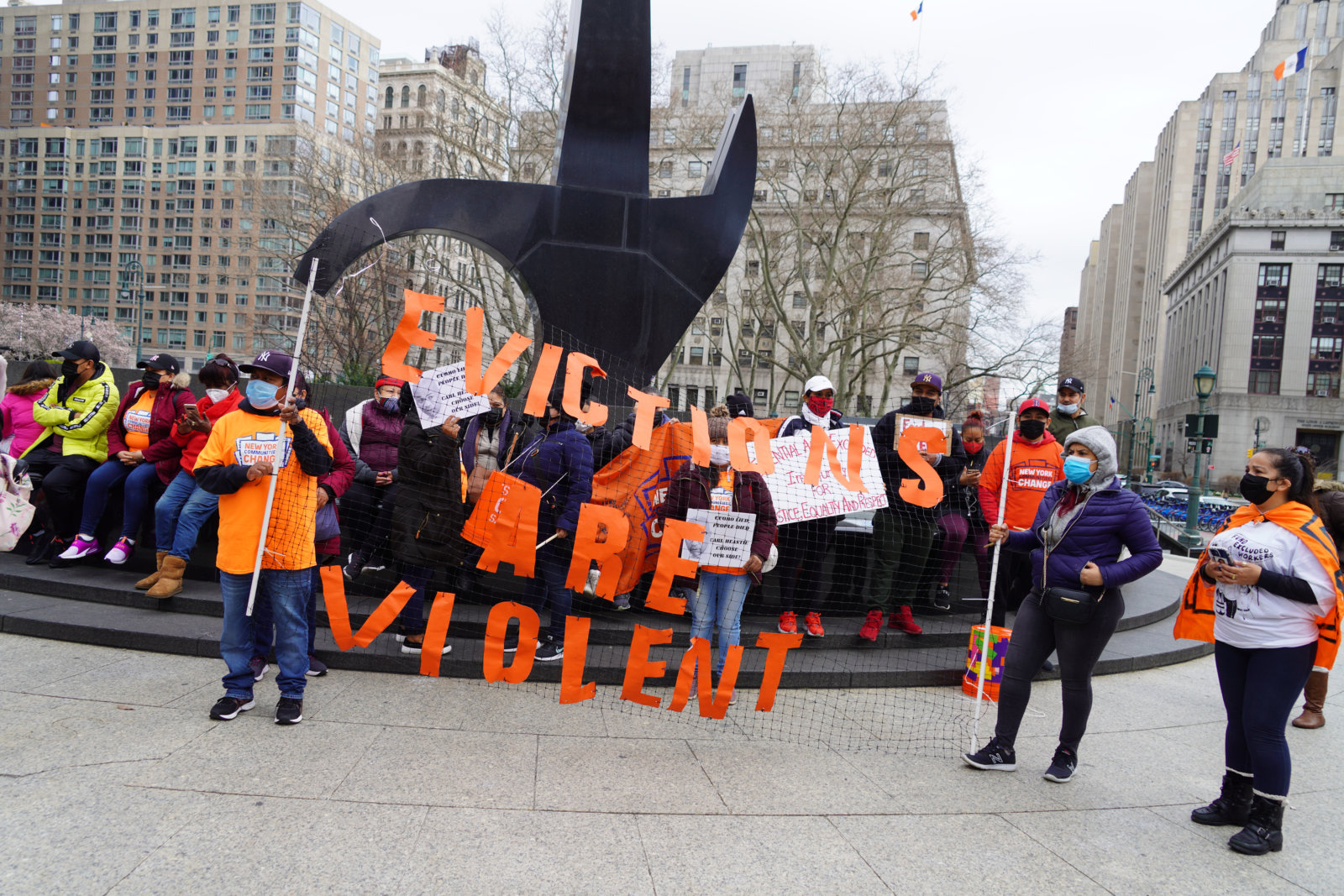 Foley Square protest for rent relief ends with more than a dozen cuffed ...