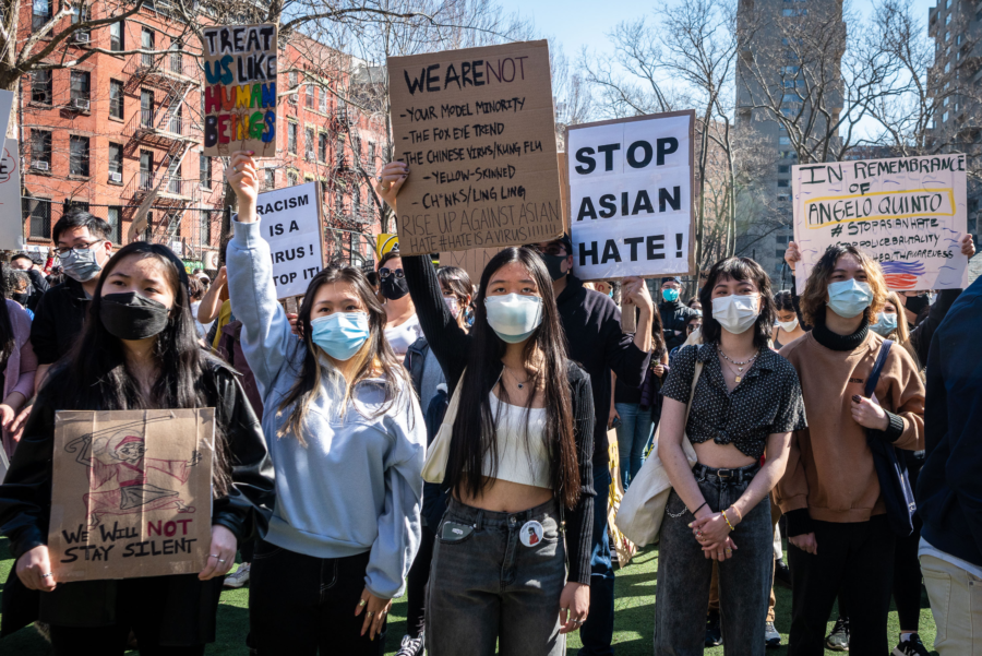 Hundreds turn up in Columbus Park to protest anti-Asian hate | amNewYork