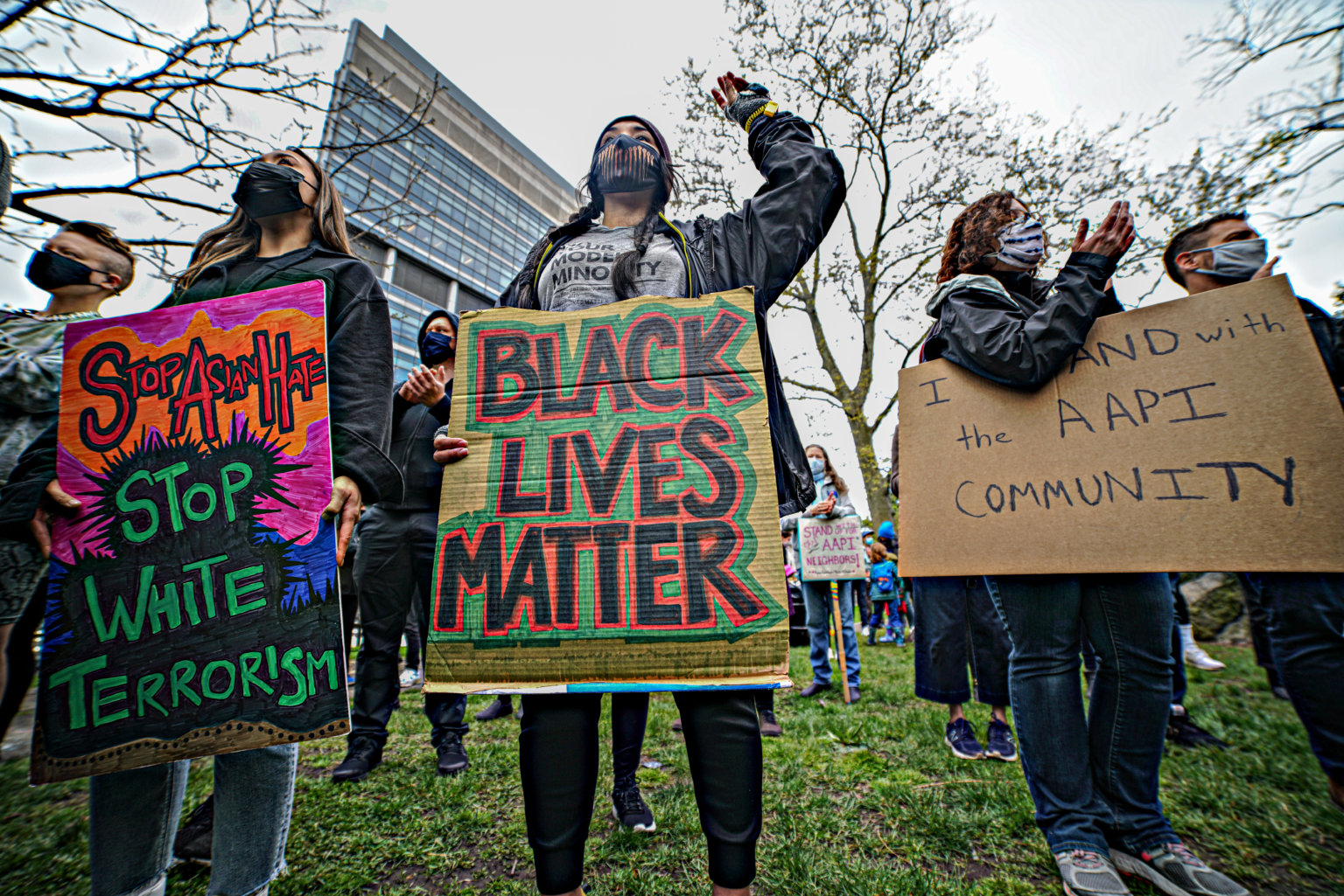 Marching in solidarity: hundreds take to the streets to protest anti ...