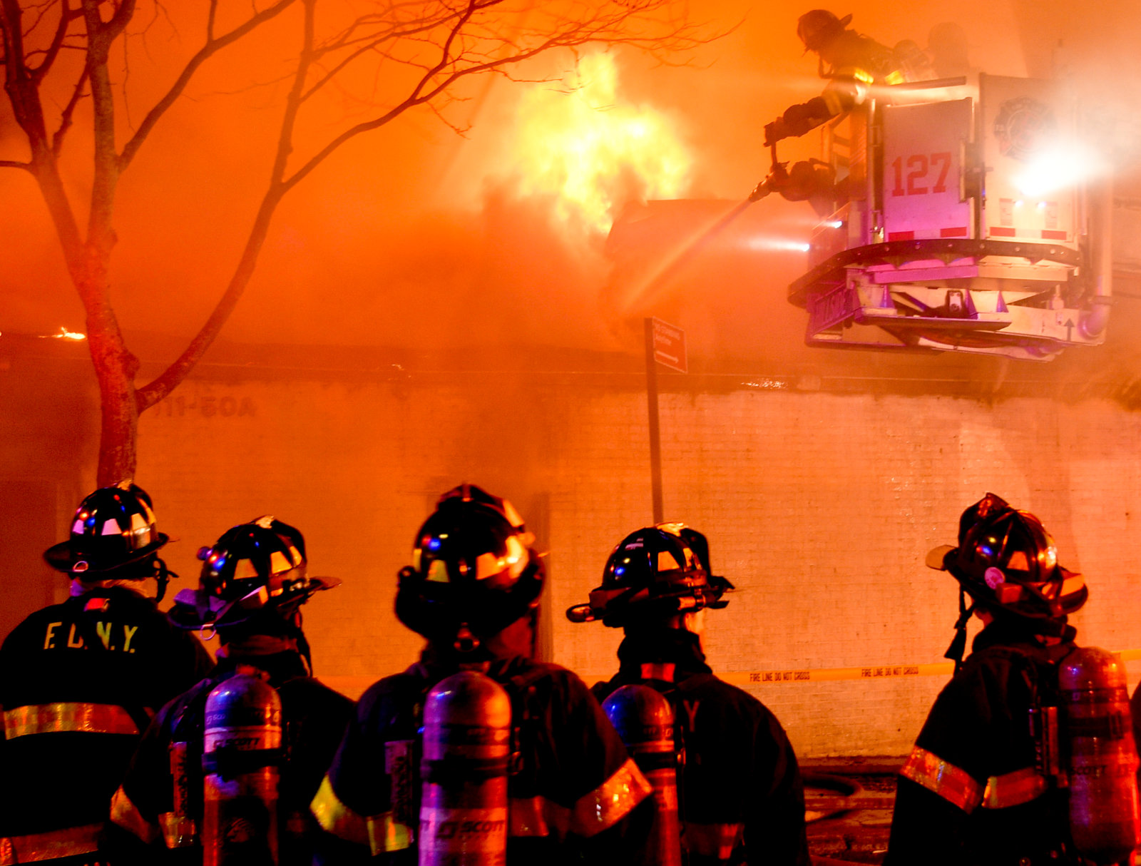 Two firefighters seriously injured after being caught in collapse of ...