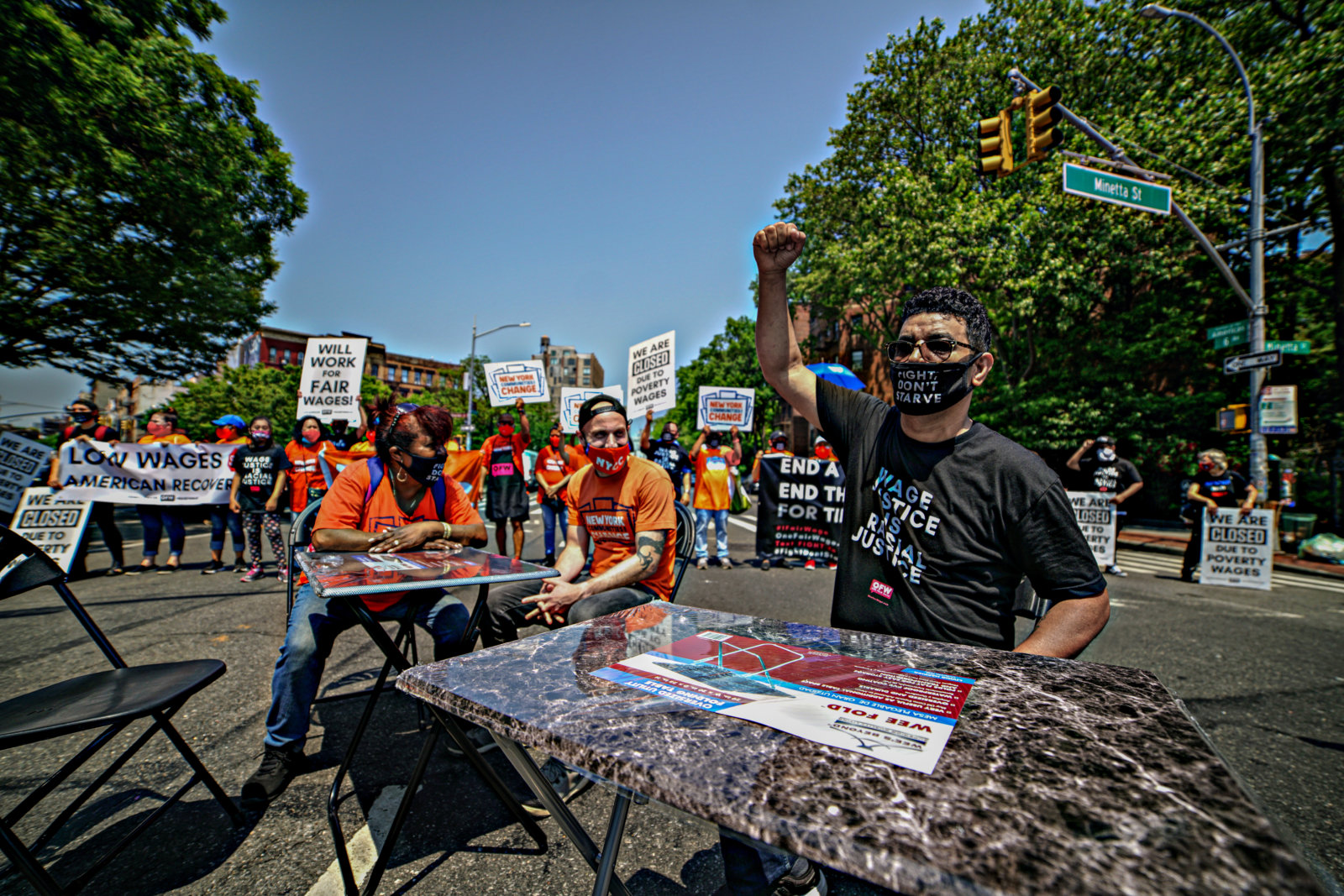 Wage strike ends with protesters cuffed in Lower Manhattan | amNewYork