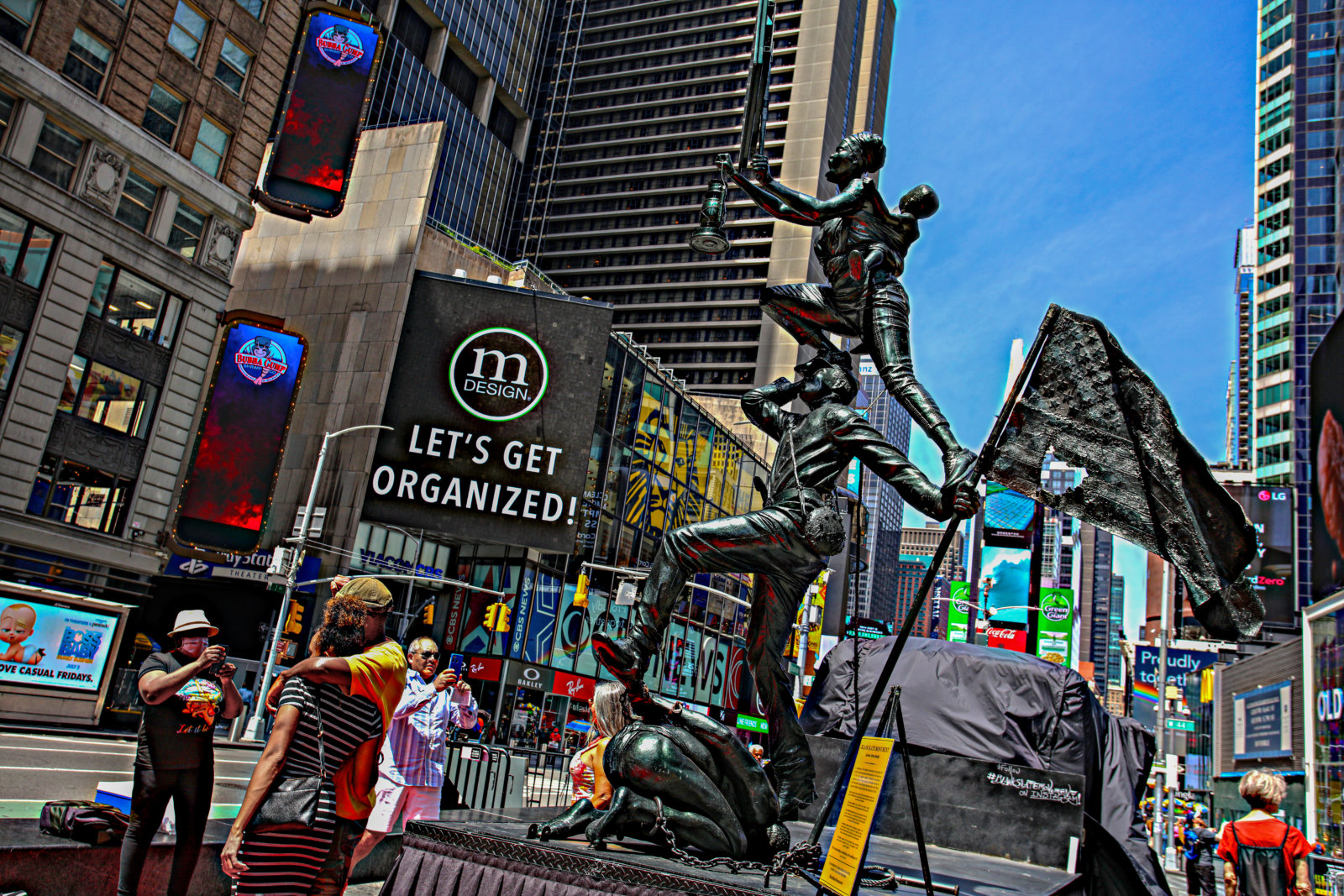 Expressionist Black history statue pops-up in Times Square amid Chauvin ...