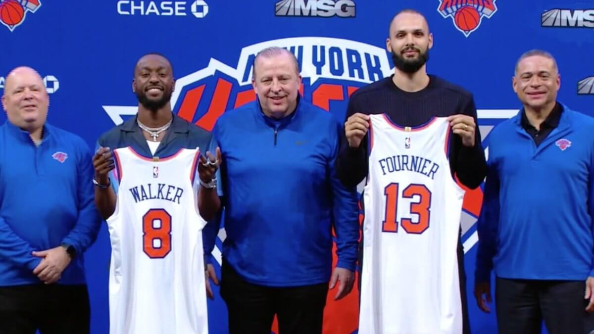 ‘It’s the most unreal feeling’: Knicks introduce Kemba Walker, Evan ...