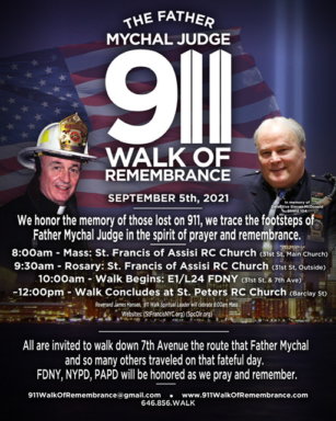 Walk honoring first victim of 9/11 attacks, Father Mychal Judge, taking place Sunday | amNewYork