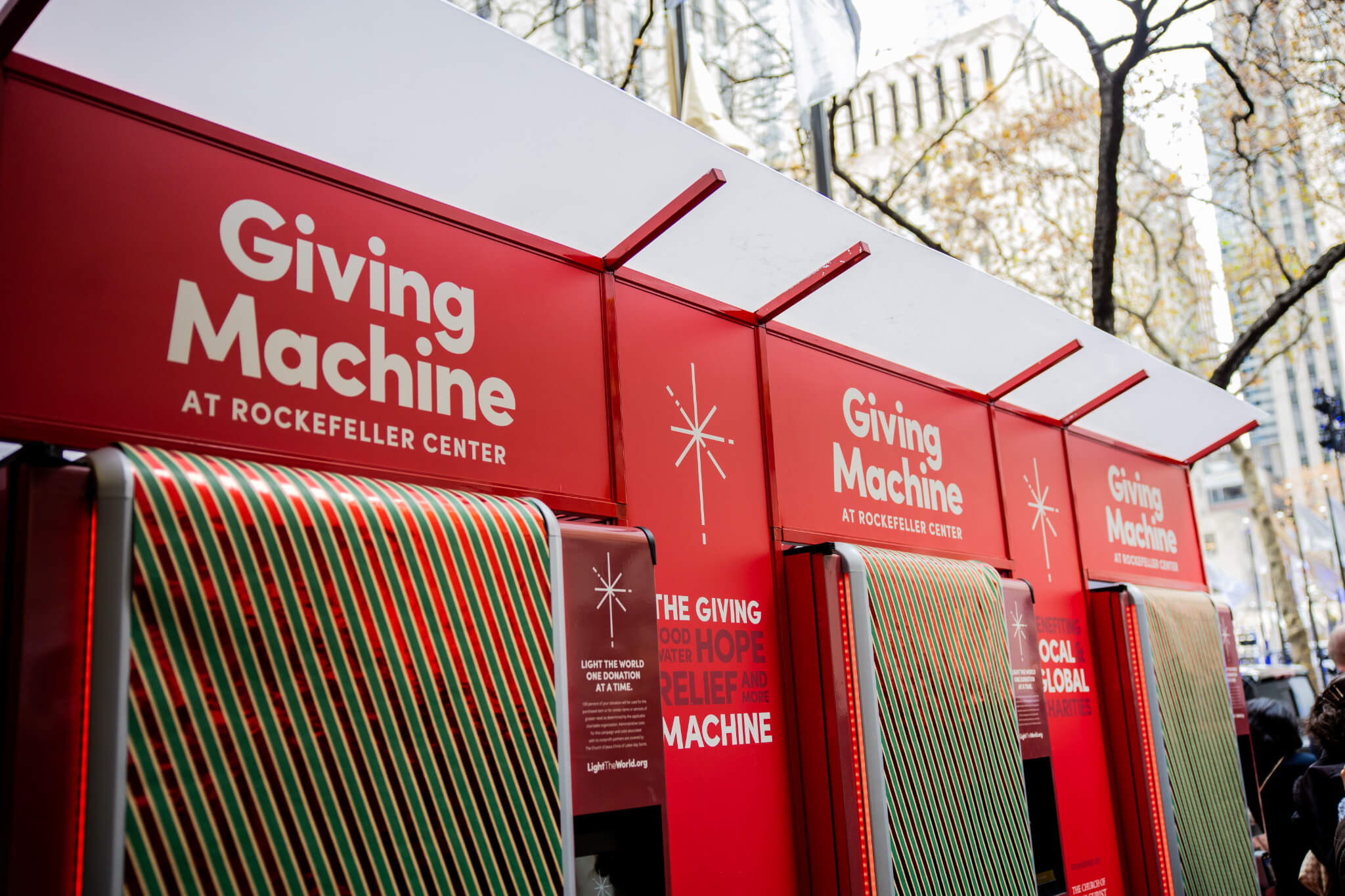 LDS Church Brings Giving Machines to Help NYC Families