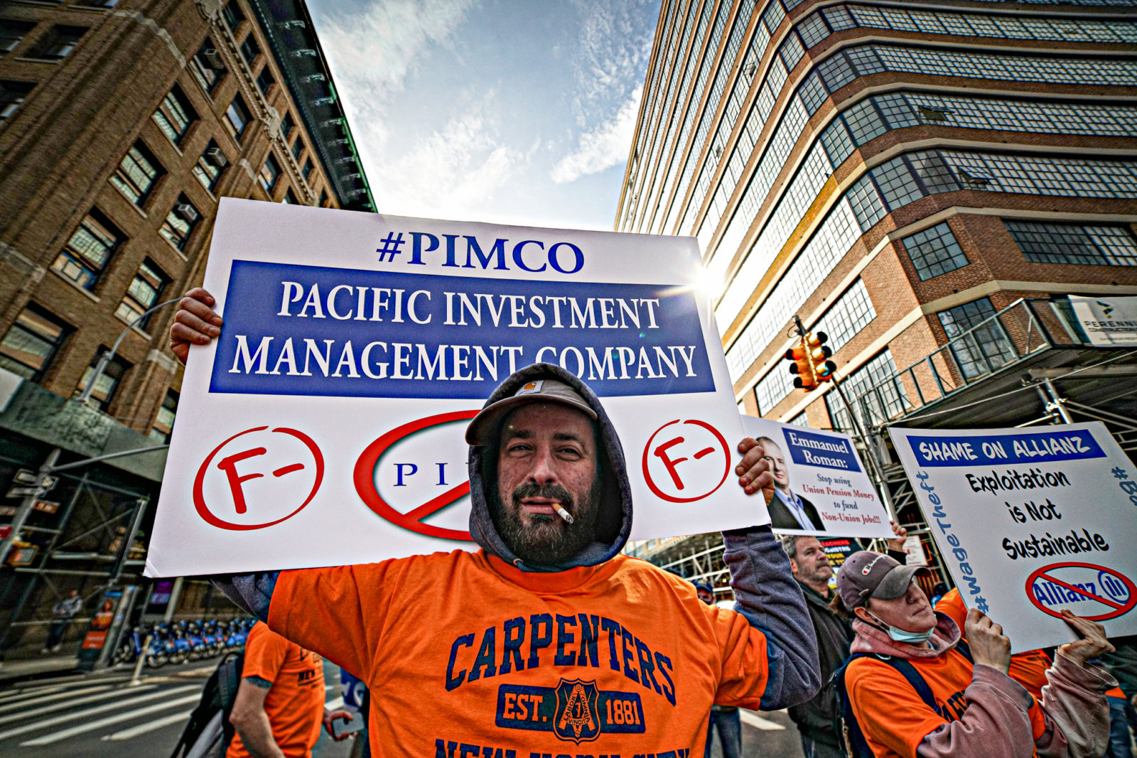 Hundreds of union employees protest alleged exploitative working ...