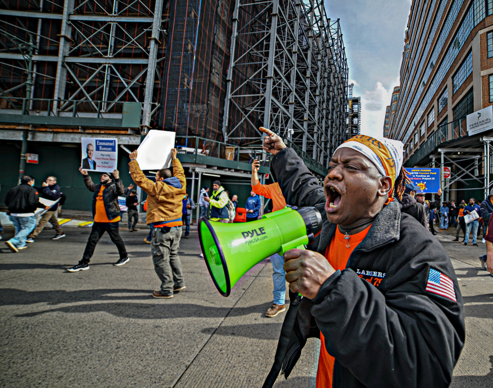 Hundreds of union employees protest alleged exploitative working ...