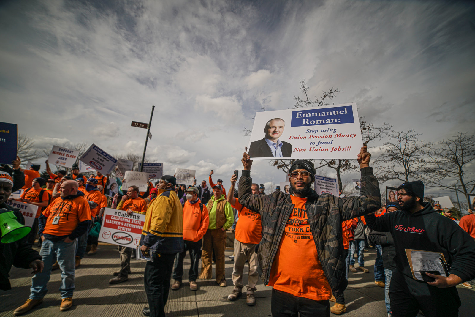 Hundreds of union employees protest alleged exploitative working ...