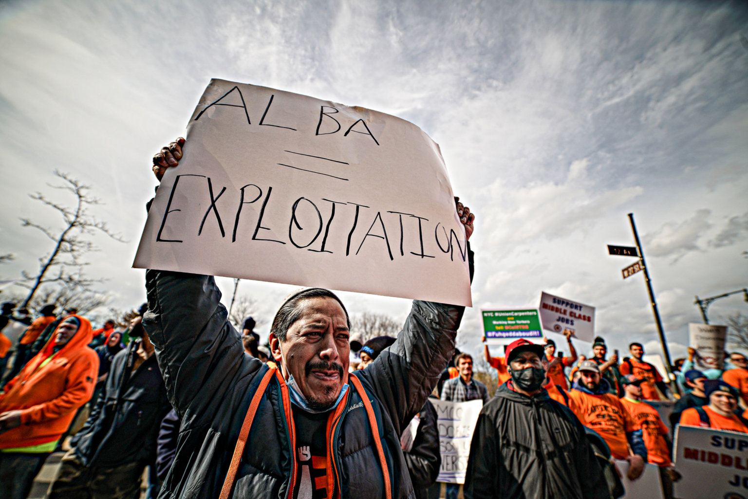 Hundreds of union employees protest alleged exploitative working ...