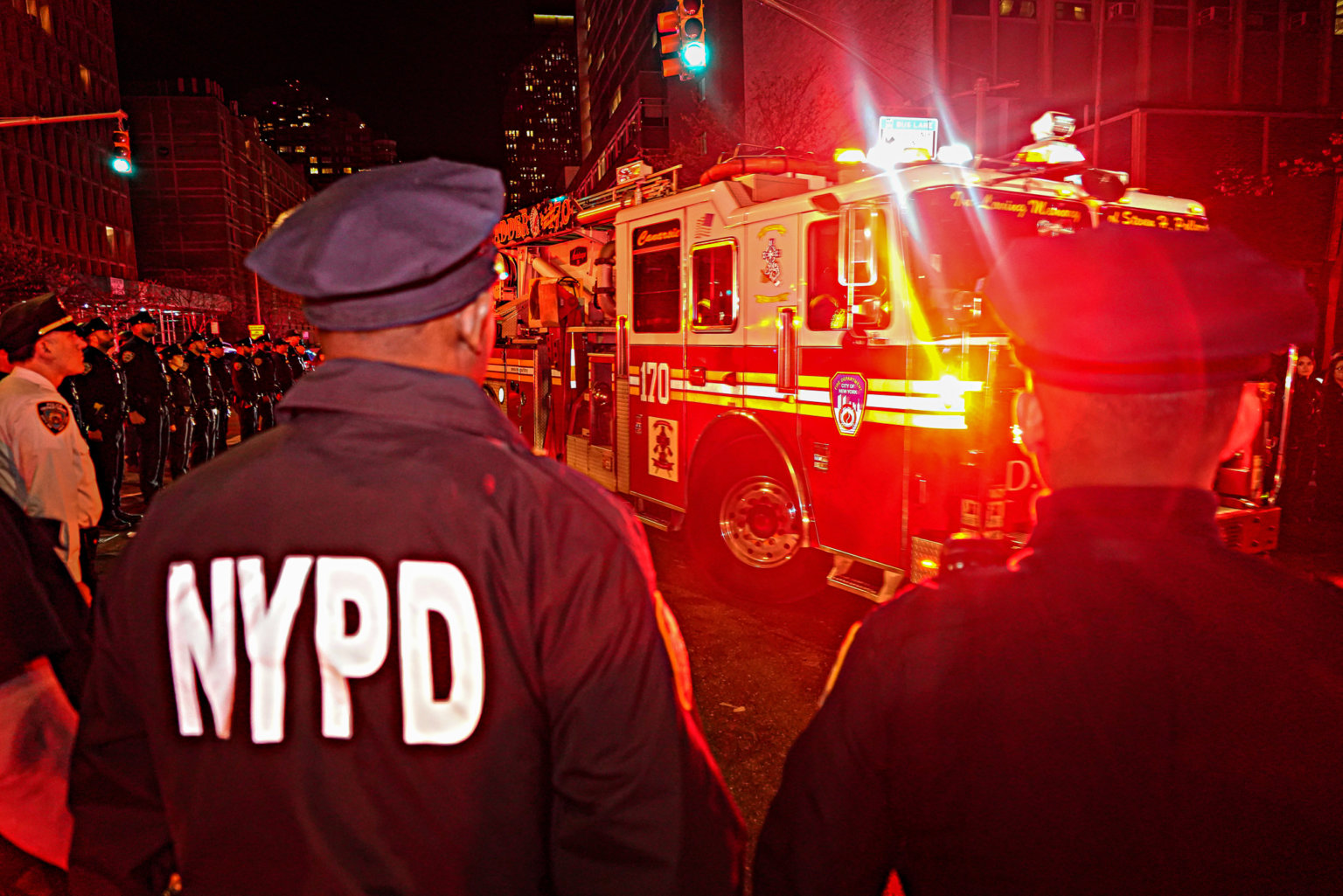 FDNY, NYPD salute fallen firefighter during late night procession ...