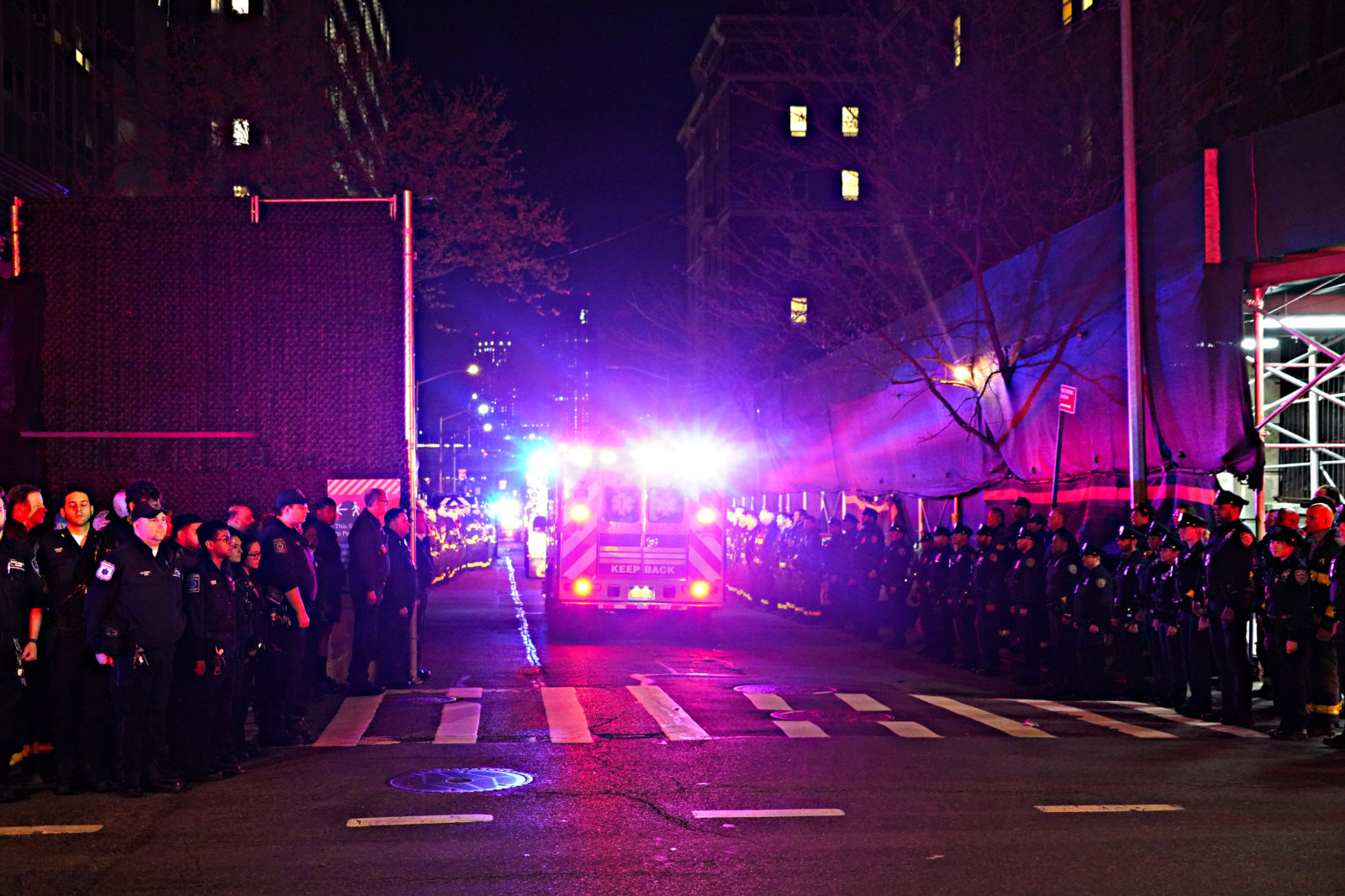 FDNY, NYPD salute fallen firefighter during late night procession ...