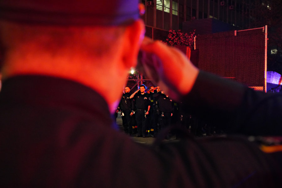 FDNY, NYPD salute fallen firefighter during late night procession ...