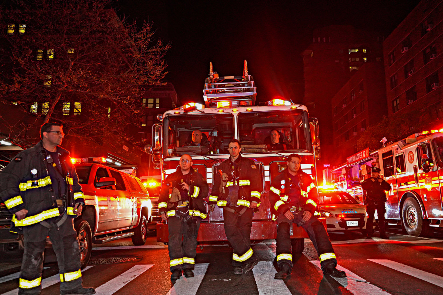 FDNY, NYPD salute fallen firefighter during late night procession ...