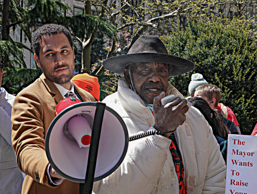 Rent wars: Protesters rally against rent increases at City Hall Park ...