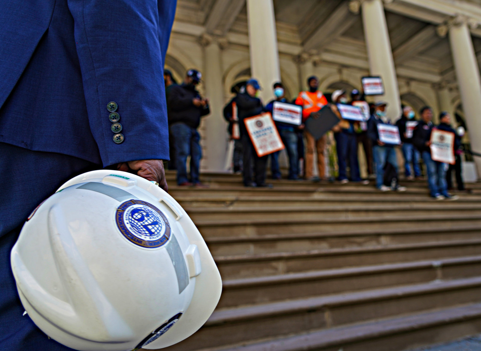 Labor unions rally for One45 Harlem apartment towers ahead of City ...