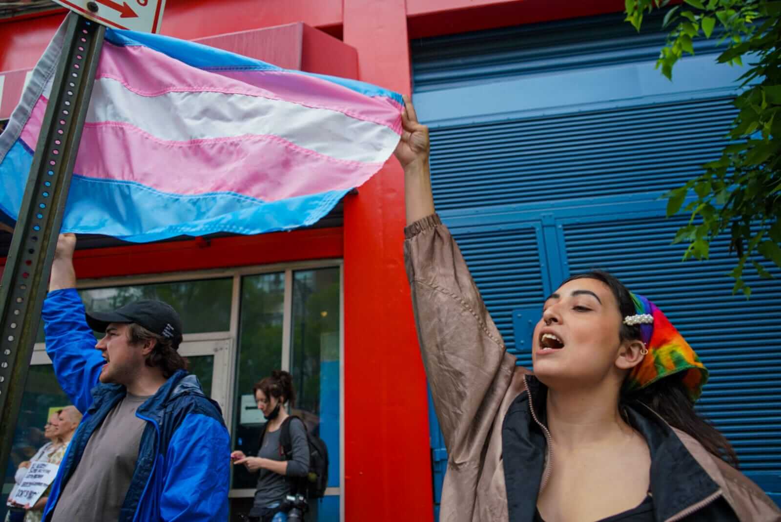 ‘Queers yes, DeSantis no’: Heated rally at Chelsea Piers against anti ...