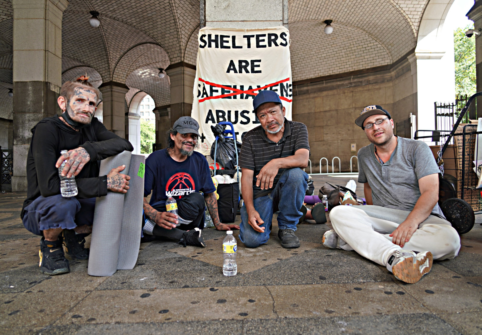 Unhoused individuals launch protest near City Hall to push for end to ...