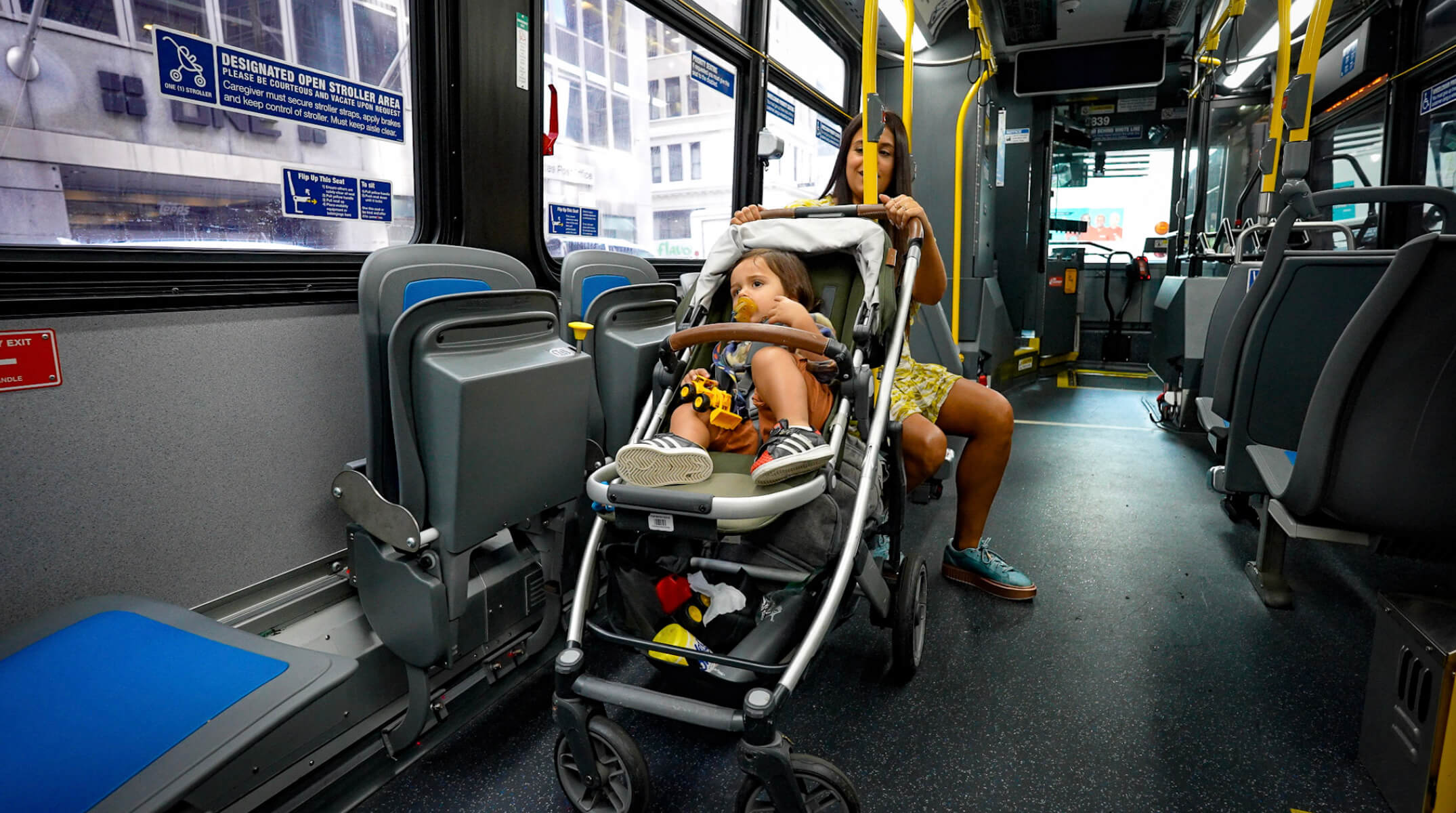 MTA pilots new space for unfolded strollers on seven bus routes – amNewYork