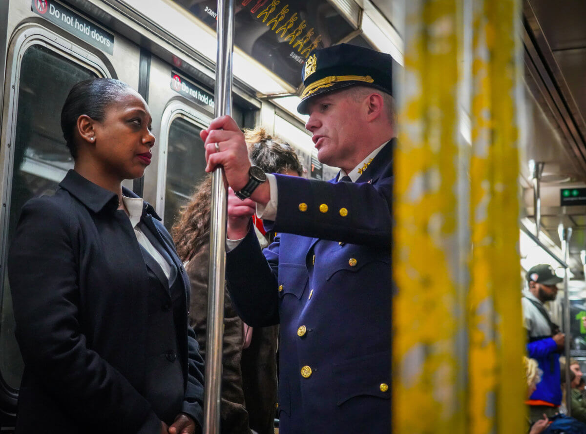 Exclusive: Police Commissioner and Chief of Transit ride Midtown train ...
