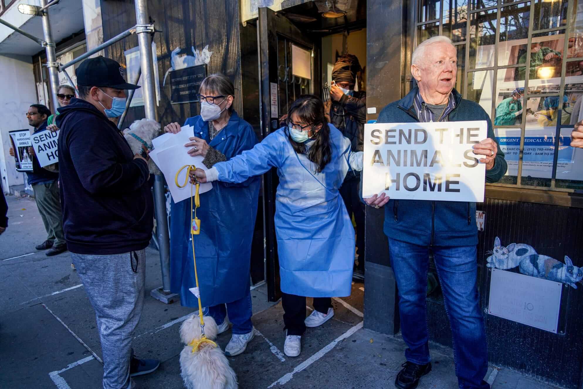 Protesters Demand Policy Changes at Humane Society’s Midtown Facility