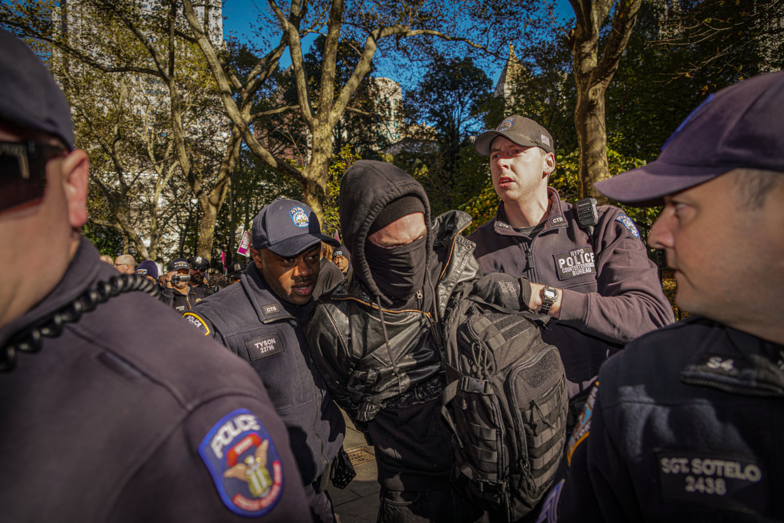 Trans advocates and far-right protesters battle outside of City Hall ...