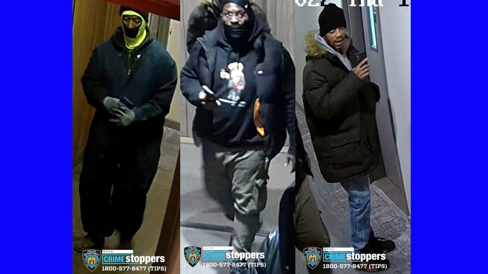 Three sought for armed robbery in Brooklyn apartment building | amNewYork