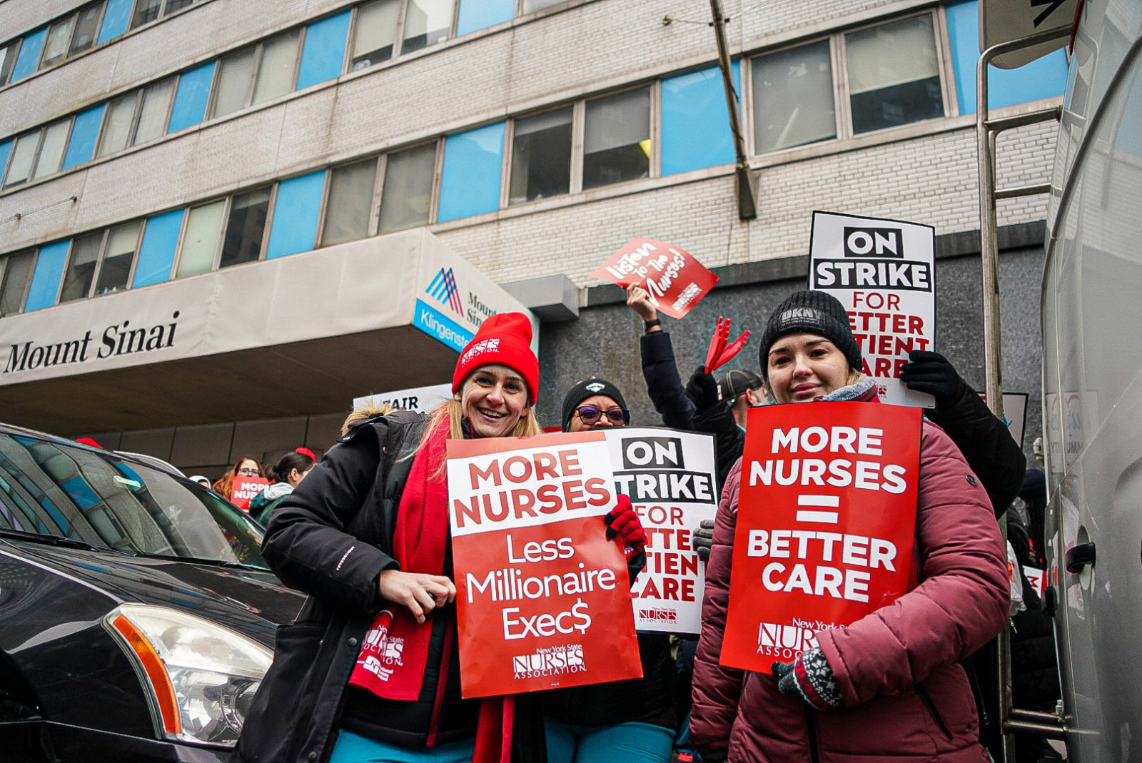 NURSES STRIKE: Frontline workers walk out of two hospitals Monday ...