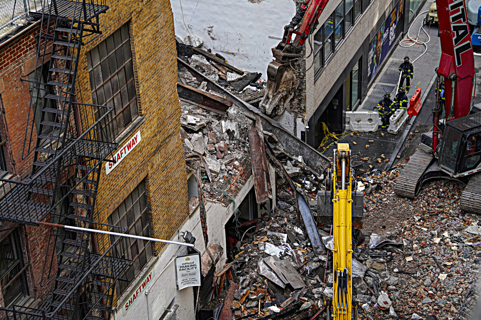 Parking garage collapse: Demolition continues in Financial District ...