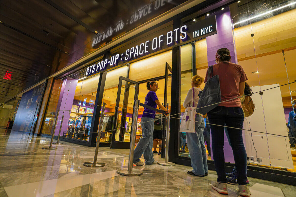 ‘All about loving each other’: BTS pop-up shop in Hudson Yards draws ...