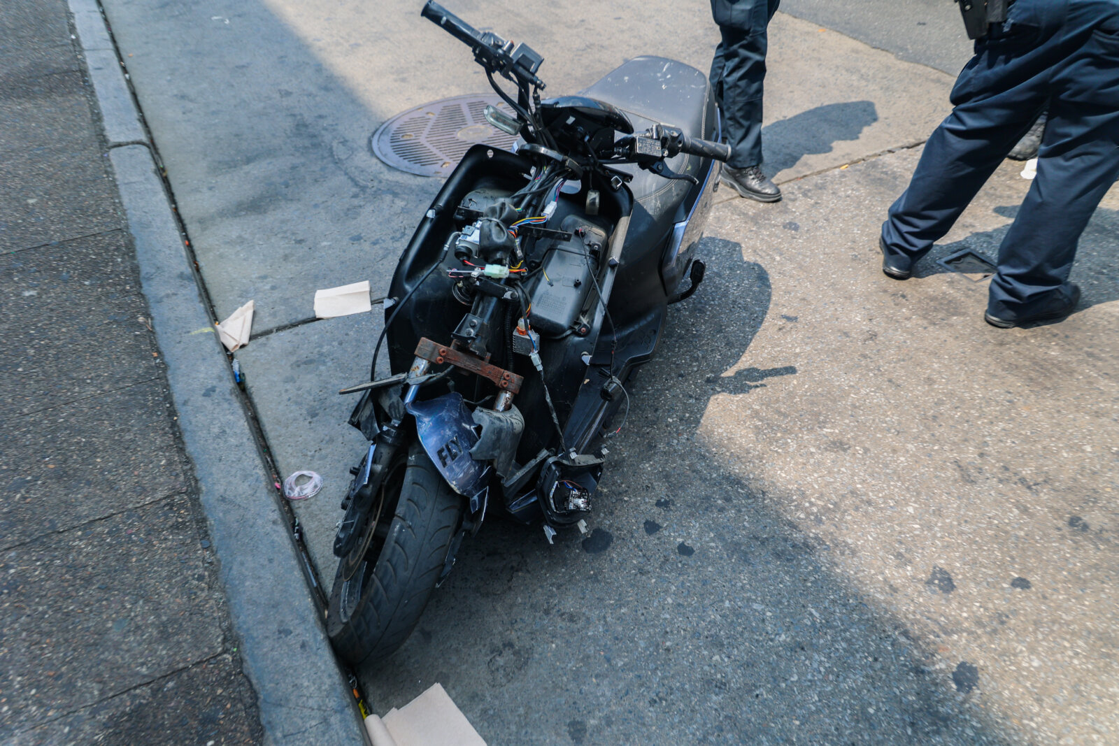 Harlem Scooter-Bus Crash Leaves Driver Critical