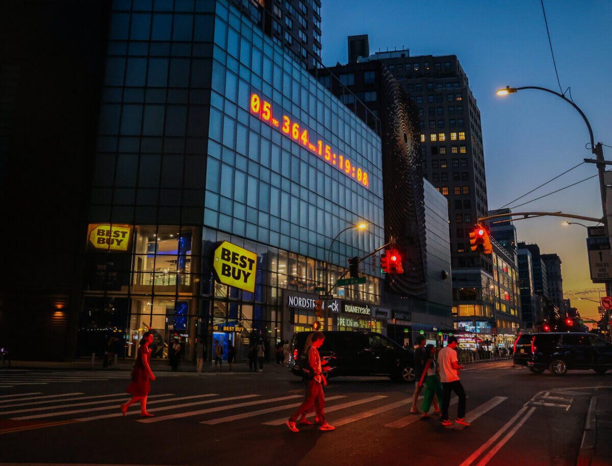 Union Square Climate Clock’s Message on Future Action