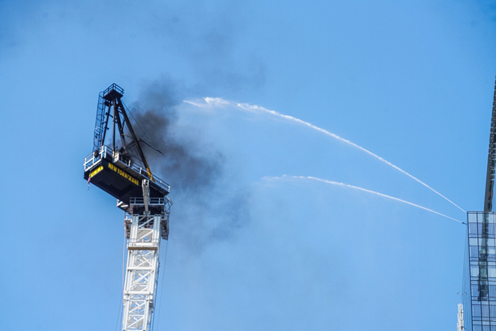 Crane Fire and Collapse in Midtown Injures 10