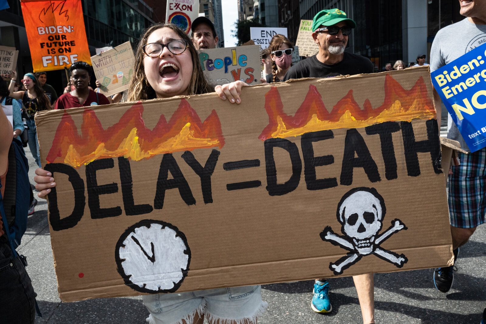 Climate Protesters March in Midtown Against Fossil Fuels