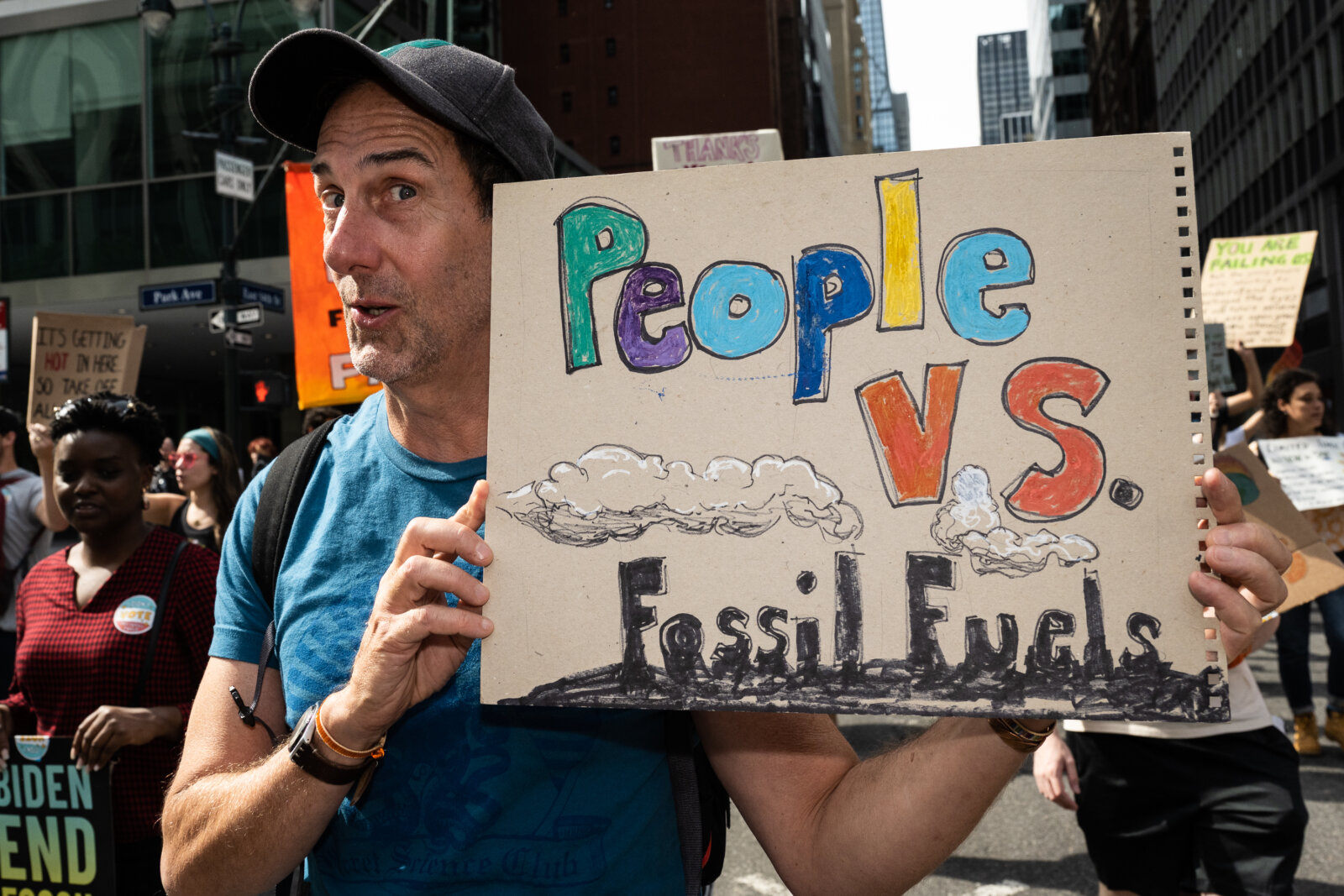 Climate Protesters March in Midtown Against Fossil Fuels