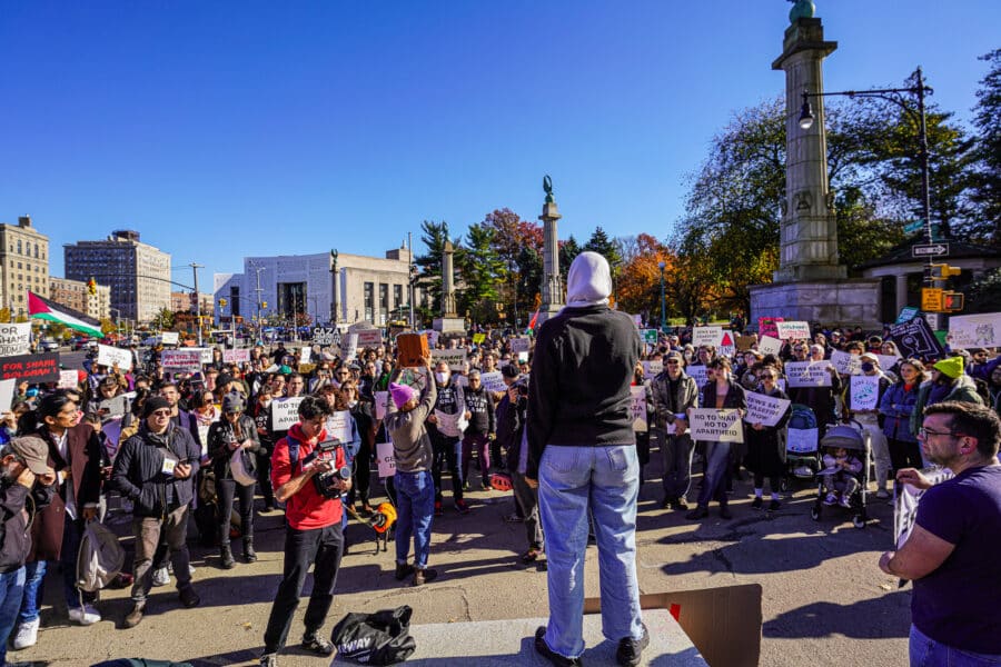 Brooklyn rallygoers urge freshman Congress Member Goldman to support ...