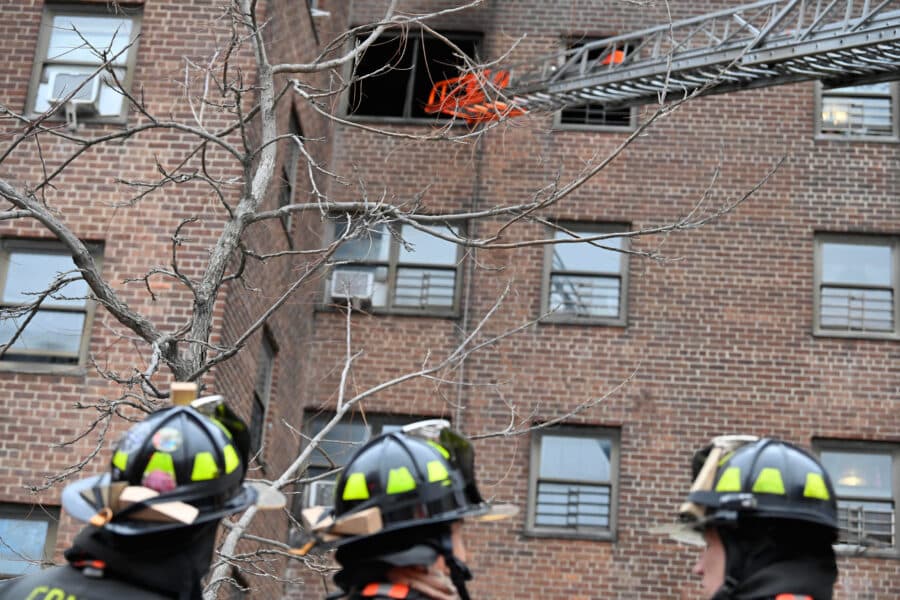 Baby rescued in Brooklyn high-rise fire; two people critically injured ...