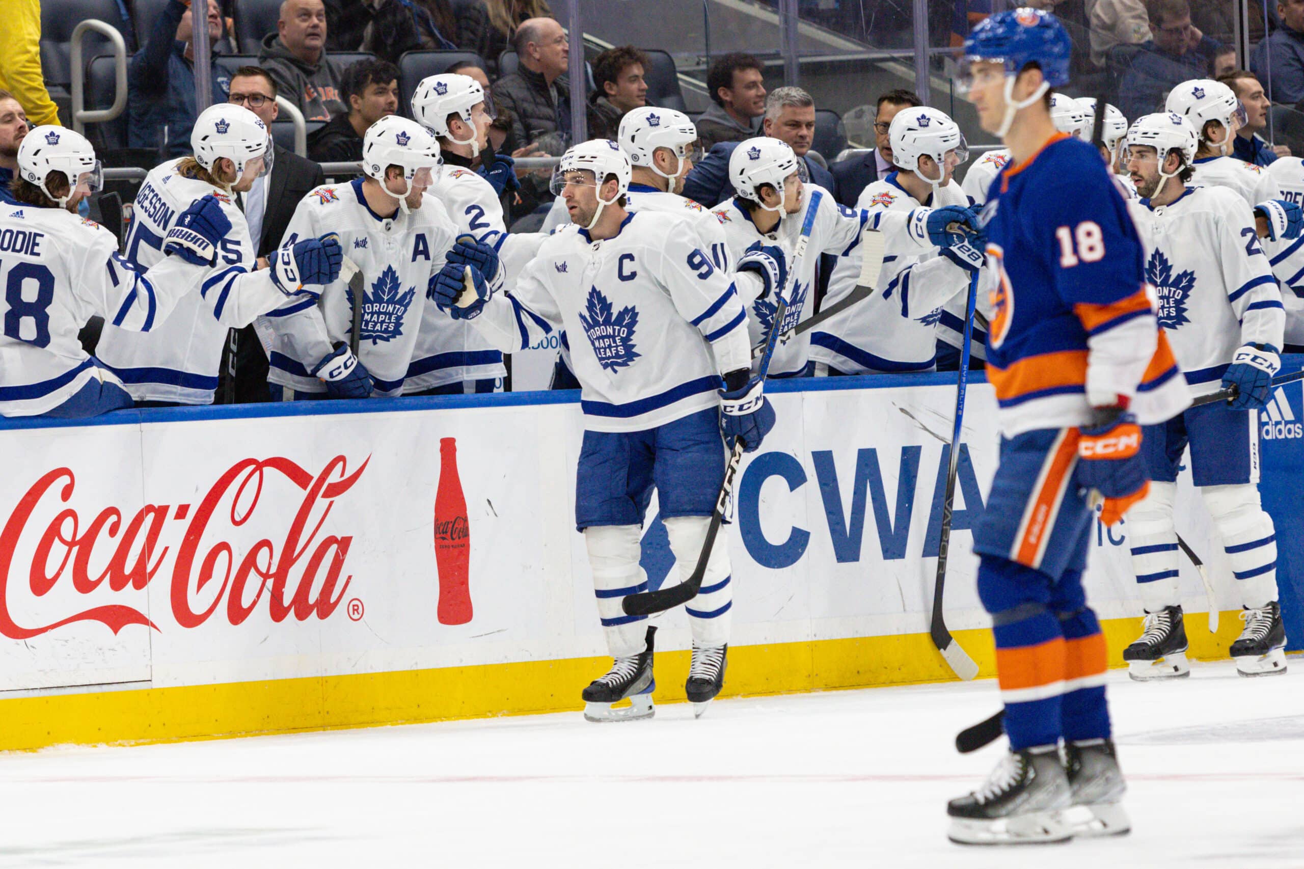 John Tavares reflects on reaching 1,000 points against Islanders.