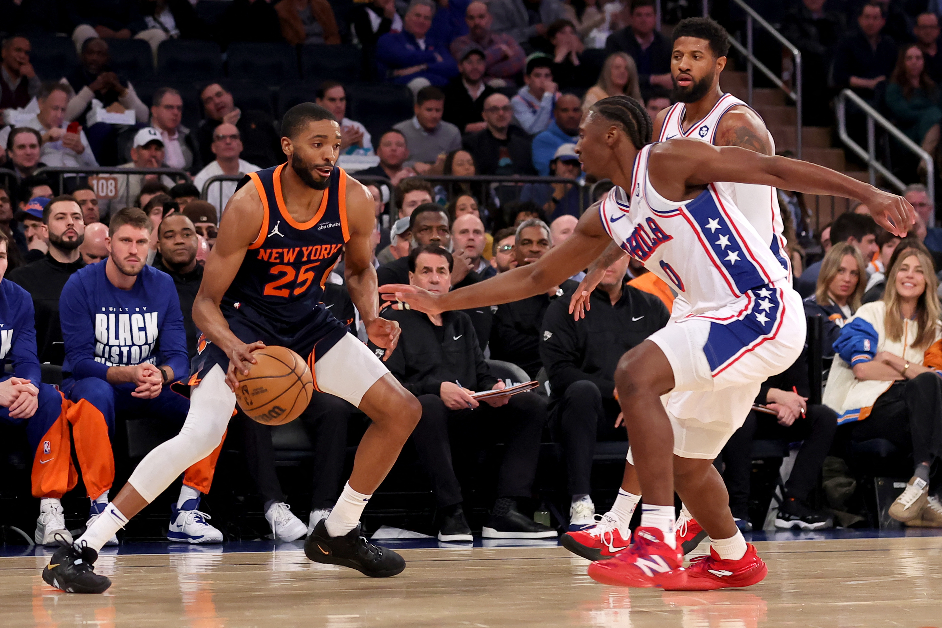 Knicks’ Mikal Bridges shines in game against 76ers