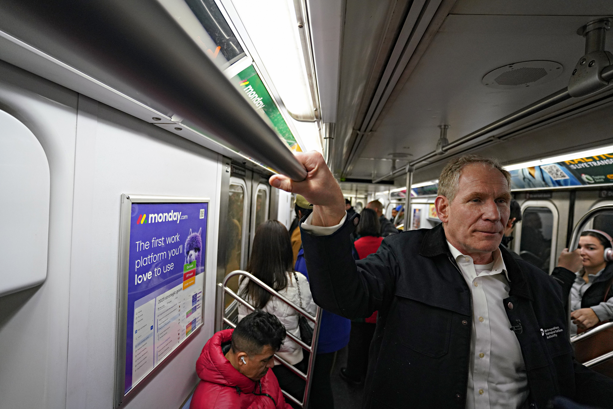 MTA chair faces questions on subway safety, fares.